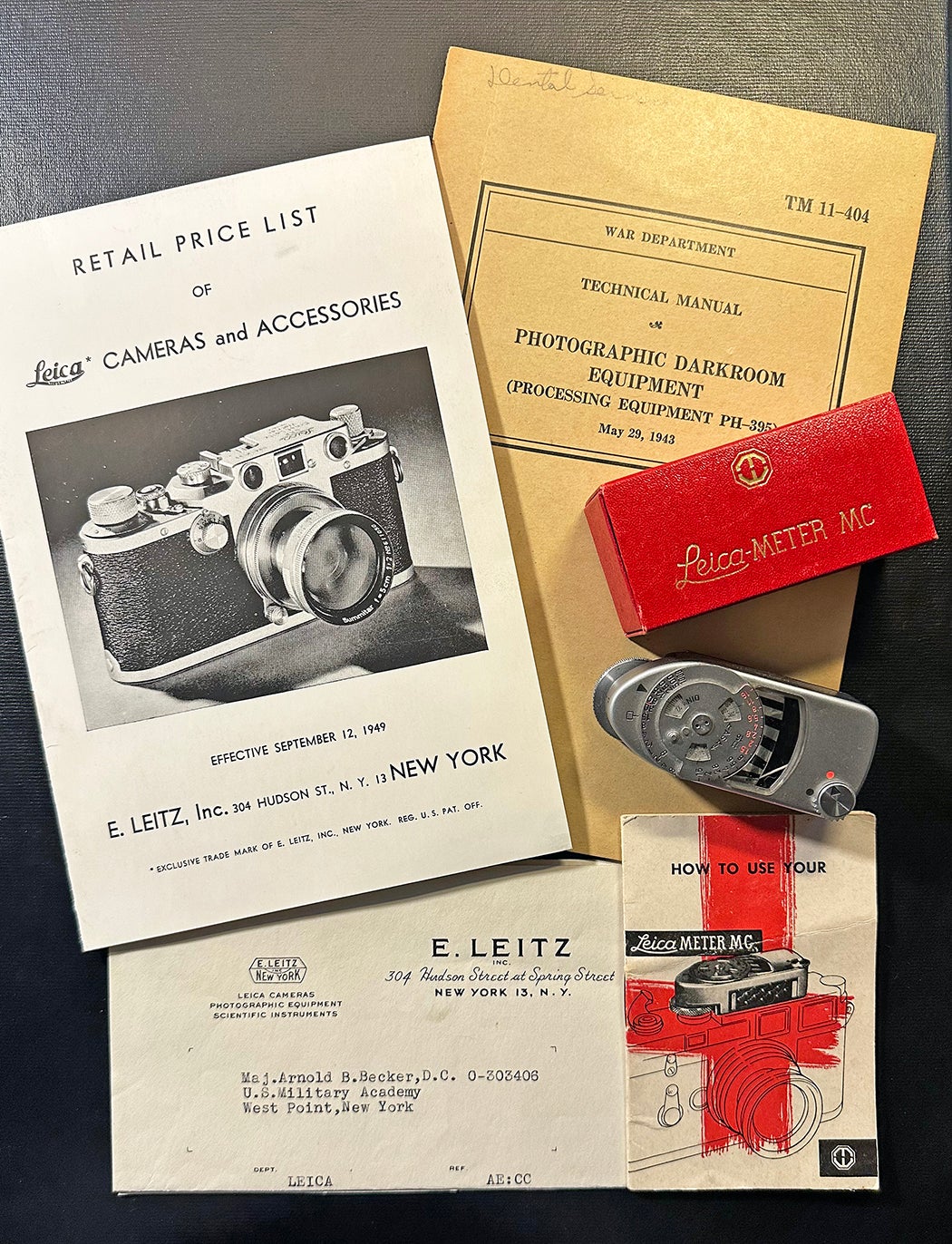 Leica MC Light Meter with Ephemera and Military Provenance, 1940's-1950 ...